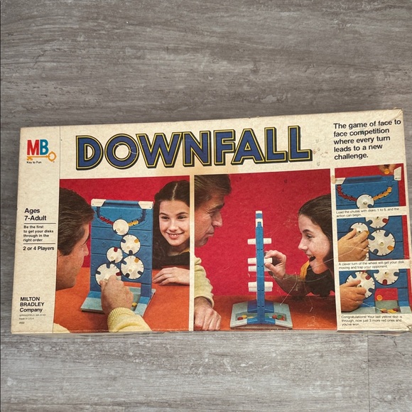 MB Downfall | Games | Vintage Downfall Game Milton Bradley 979 Face To ...